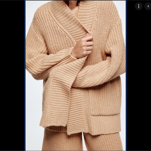 Zara | Sweaters | Zara Oversized Knit Cardigan Nwt | Poshmark